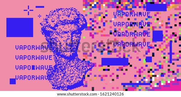 Vector Pixel Art Ilustration Michelangelos David Stock Vector (Royalty ...