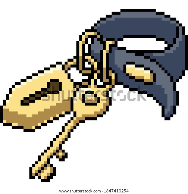 Vector Pixel Art Isolated Belt Key Stock Vector (Royalty Free ...
