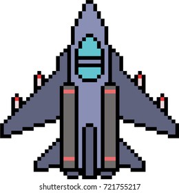 Vector Pixel Art Jet Isolated Stock Vector (Royalty Free) 721755217 ...