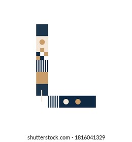 Vector Pixel Art Letter L Colorful Stock Vector (Royalty Free ...