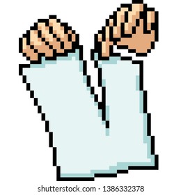 Vector Pixel Art Paper Tear Isolated Stock Vector (Royalty Free ...