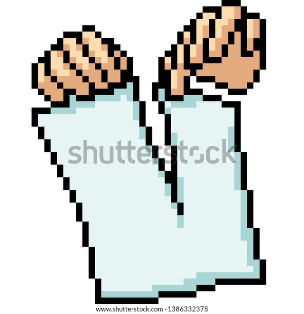 Vector Pixel Art Paper Tear Isolated Stock Vector (Royalty Free ...