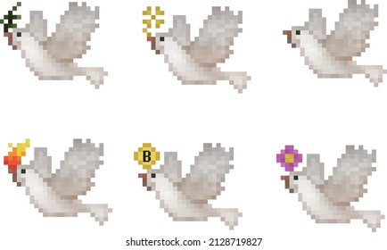pala de paz de píxeles vectoriales: vector de stock (libre de regalías ...