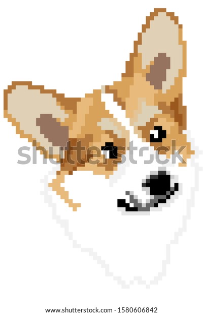 Vector Pixel Art Pembroke Welsh Corgi Stock Vector (Royalty Free ...