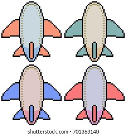 Vector Pixel Art Plane Isolated Stock Vector (Royalty Free) 701363140 ...