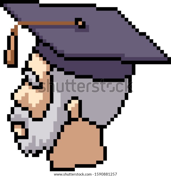 Vector Pixel Art Professor Isolated Cartoon: เวกเตอร์สต็อก (ปลอดค่า ...