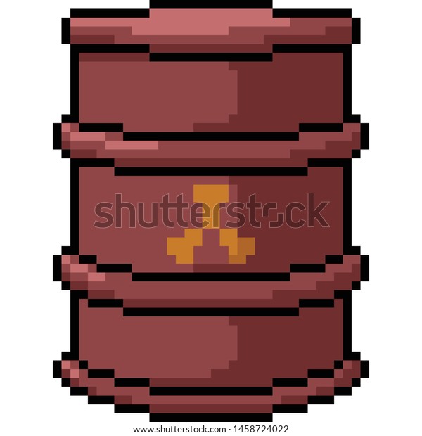 Vector Pixel Art Radioactive Tank Isolated Stock Vector (Royalty Free ...
