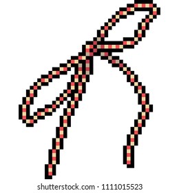 Vector Pixel Art Ribbon Rope Isolated Stock Vector (Royalty Free ...
