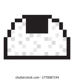 Vector Pixel Art Rice Ball Isolated: เวกเตอร์สต็อก (ปลอดค่าลิขสิทธิ์ ...