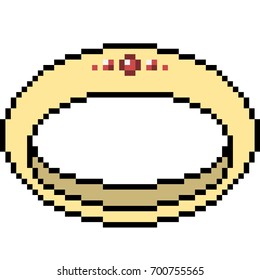 Vector Pixel Art Ring Isolated Stock Vector (Royalty Free) 700755565 ...