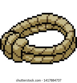 Vector Pixel Art Rope Isolated Cartoon Stock Vector (Royalty Free ...