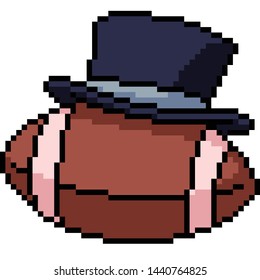 Vector Pixel Art Rugby Ball Isolated: vector de stock (libre de ...