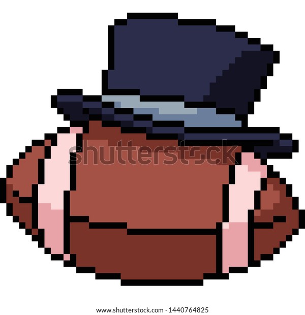 Vector Pixel Art Rugby Ball Isolated: vector de stock (libre de ...