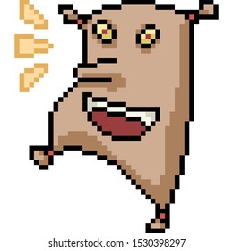 Vector Pixel Art Sack Happy Isolated Stock Vector (Royalty Free) 1530398297