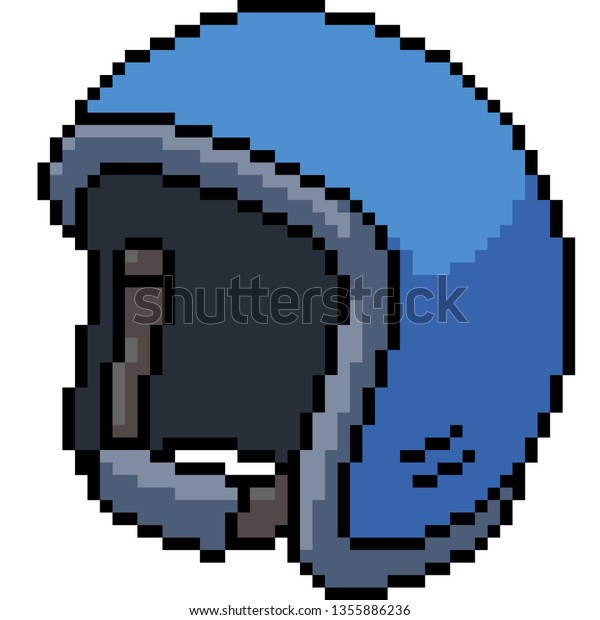 Vector Pixel Art Safety Helmetisolated Cartoon: vector de stock (libre ...