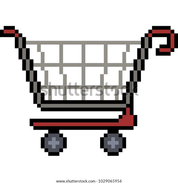 Vector Pixel Art Shopping Isolated Cartoon Stock Vector (Royalty Free ...
