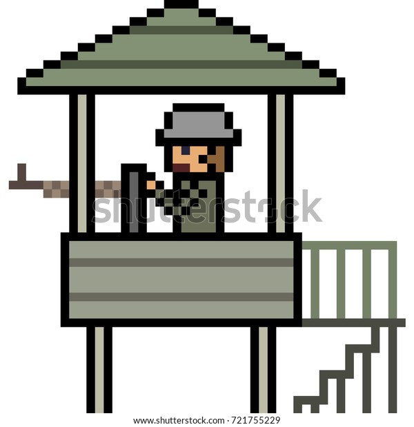 Vector Pixel Art Soldier Isolated Stock Vector (Royalty Free) 721755229 ...