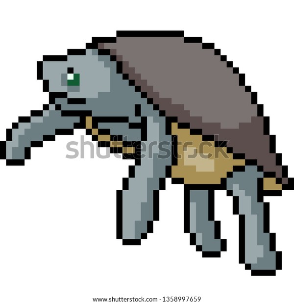 Vector Pixel Art Turtle Isolated Cartoon Stock Vector (Royalty Free ...