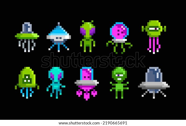 3,033 Pixel Aliens Images, Stock Photos & Vectors | Shutterstock