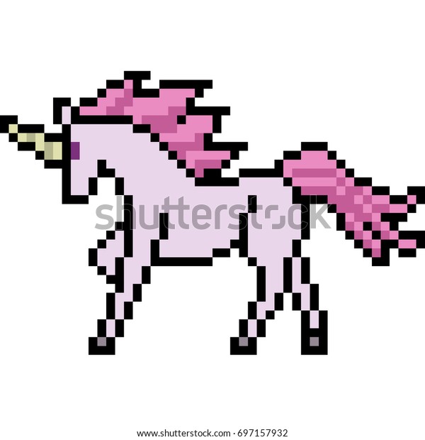 Vector Pixel Art Unicorn Isolated: vector de stock (libre de regalías ... Vector Pixel Art Unicorn Isolated: vector de stock (libre de regalías ...