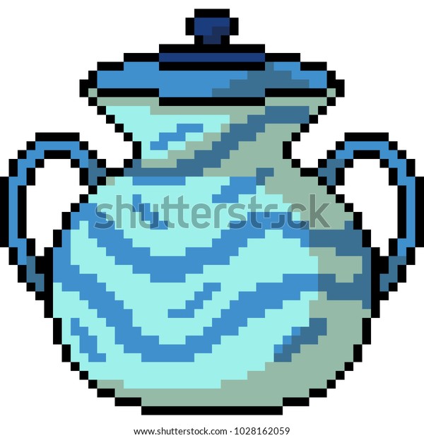 Vector Pixel Art Vase Decoration Isolated Stock Vector (Royalty Free ...