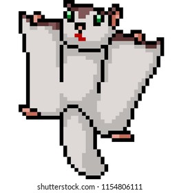 Vector Pixel Look Art Flying Squirrel: เวกเตอร์สต็อก (ปลอดค่าลิขสิทธิ์ ...