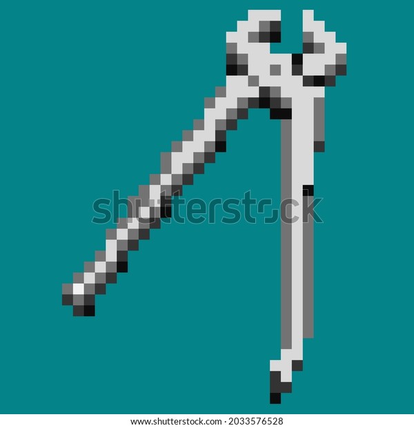 Vector Pixel Style Iron Pincer Drawing Stock Vector (Royalty Free ...