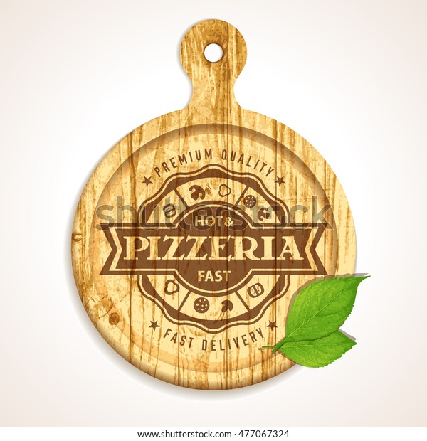 Vector Pizza Tag Template Pizzeria On Stock Vector (Royalty Free ...