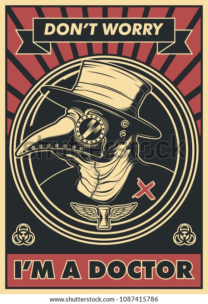 Vector Plague Doctor Poster Design