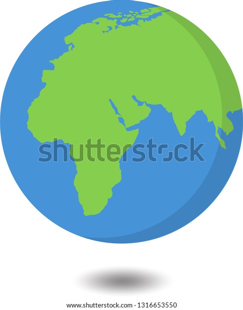 Vector Planet Earth Icon Africa View Stock Vector (Royalty Free ...