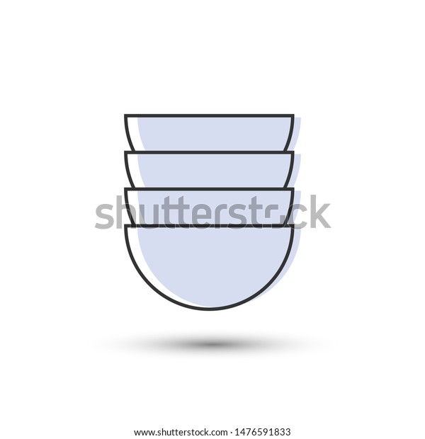 Vector Plates Icon Dishes Symbol Design Stock Vector (Royalty Free ...