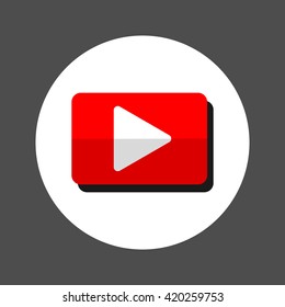 Vector Play Icon Red White Digital Stock Vector (Royalty Free ...