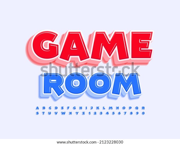 Vector Playful Banner Game Room 3d Stock Vector (Royalty Free ...