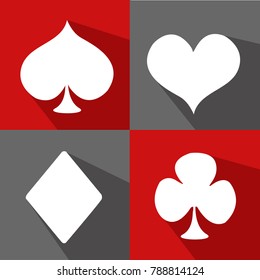 Basic Playing Cards Suit Simple Flat: เวกเตอร์สต็อก (ปลอดค่าลิขสิทธิ์ ...