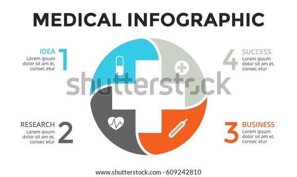 Vector Plus Infographic Medical Diagram Healthcare: เวกเตอร์สต็อก (ปลอด ...