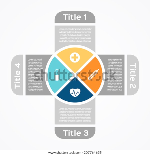 Vector Plus Sign Circle Infographic Template Stock Vector (Royalty Free ...