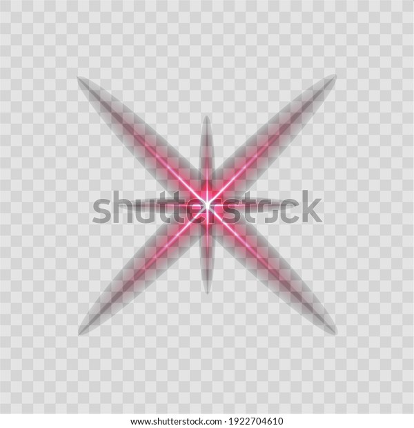 Vector Png Glowing Red Light Effect Stock Vector (Royalty Free ...