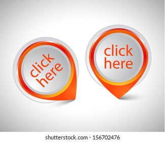 Vector Pointer Click Here Pointer Stock Vector (Royalty Free) 156702476 ...