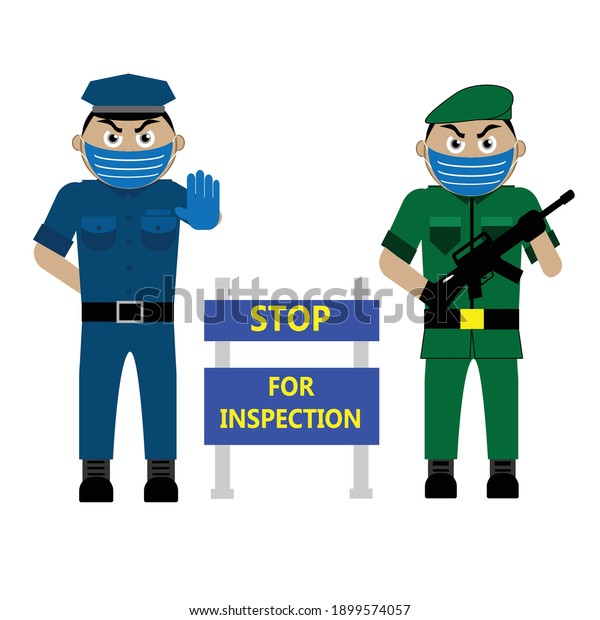 Vector Police Officer Showing Stop Sign Stock Vector (Royalty Free ...