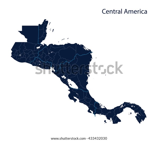 Vector Political Map Central America: เวกเตอร์สต็อก (ปลอดค่าลิขสิทธิ์ ...