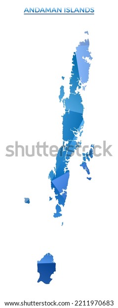 Vector Polygonal Andaman Islands Map Vibrant Stock Vector (Royalty Free ...