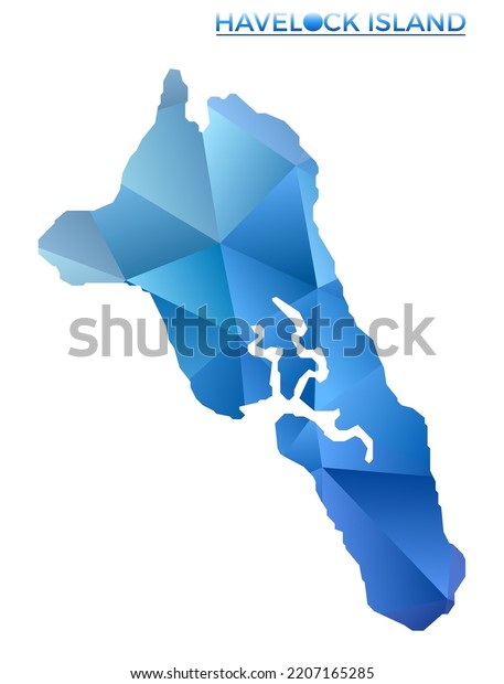 Vector Polygonal Havelock Island Map Vibrant Stock Vector (Royalty Free ...
