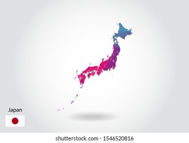 Vector Polygonal Japan Map Low Poly Stock Vector (Royalty Free ...