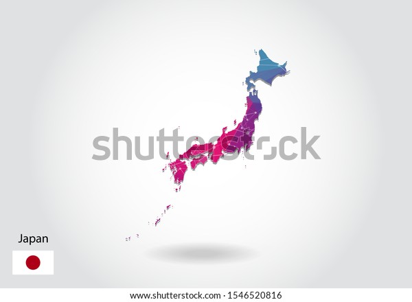 Vector Polygonal Japan Map Low Poly Stock Vector (Royalty Free ...