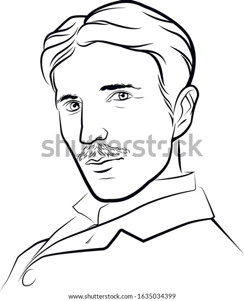 Vector portrait of Nikola Tesla Vector portrait of Nikola Tesla