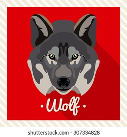 Angry Wolf Face Front View Vector: เวกเตอร์สต็อก (ปลอดค่าลิขสิทธิ์ ...