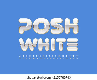 Vector Posh White Gold Font Shiny Stock Vector (Royalty Free ...