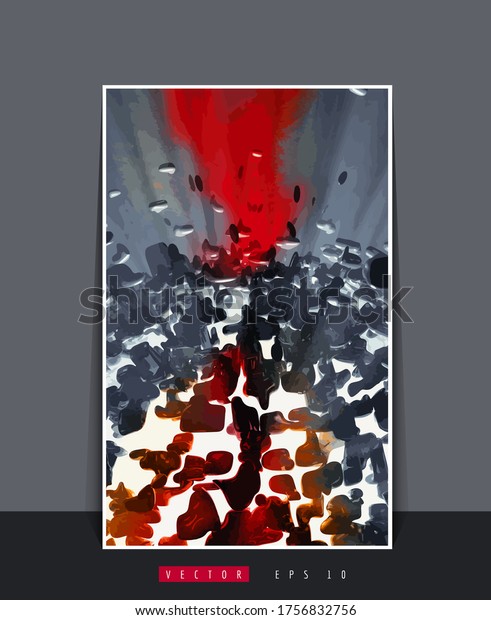 Vector Poster Background 3d Illustration Abstract Stock Vector (Royalty ...