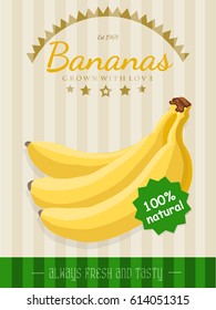 Vector Poster Bananas Vector Illustration Your Stock Vector (Royalty ...