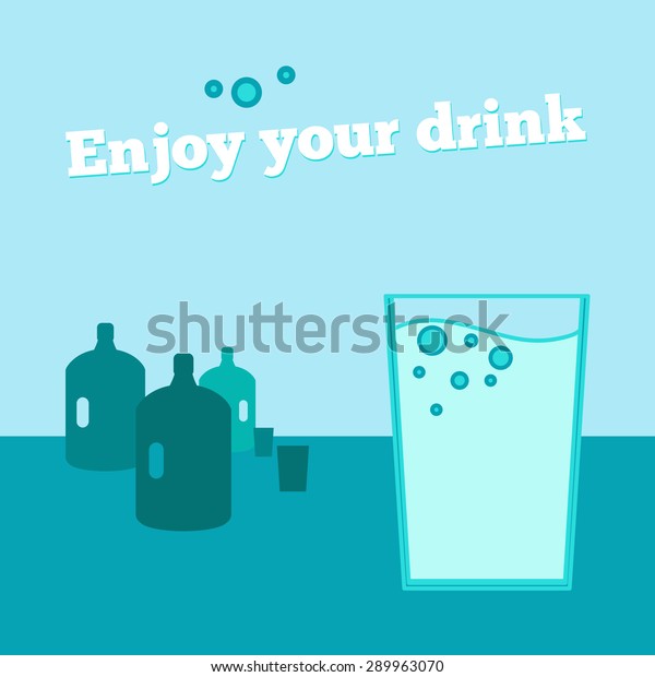 Vector Poster Banner Glass Water Coolers Stock Vector (Royalty Free ...